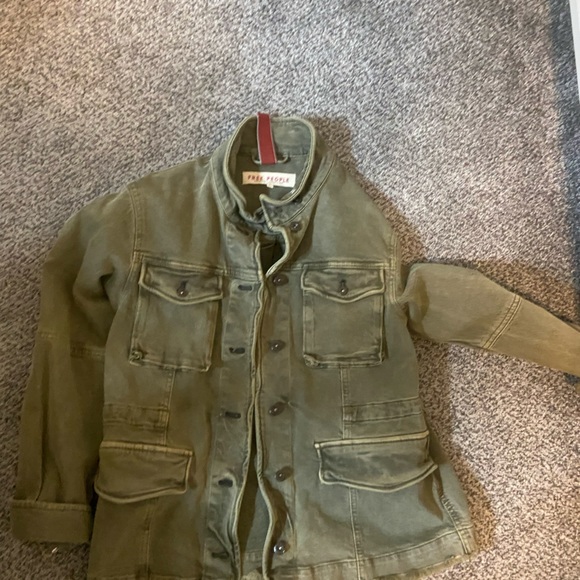 Free People | Jackets & Coats | Free People Army Jacket Barely Worn ...